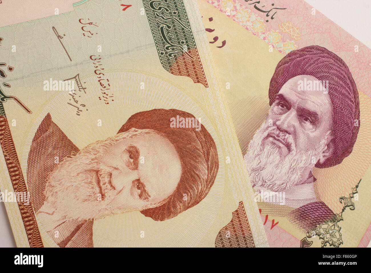 Set of Iranian rials banknotes. Rial is the national currency of Iran ...