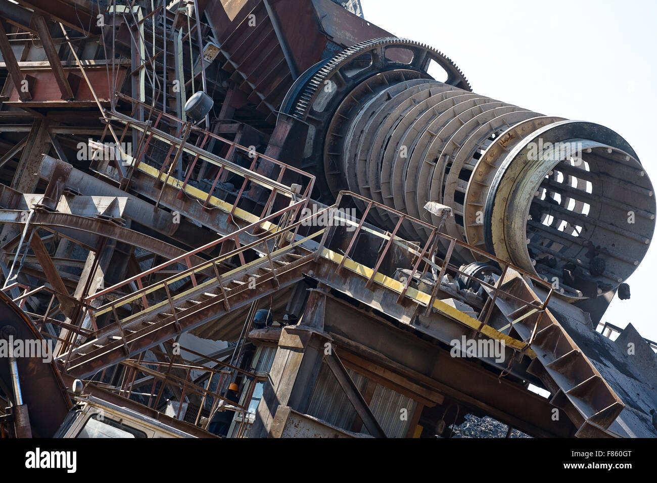 Metal stairs ground work hi-res stock photography and images - Alamy