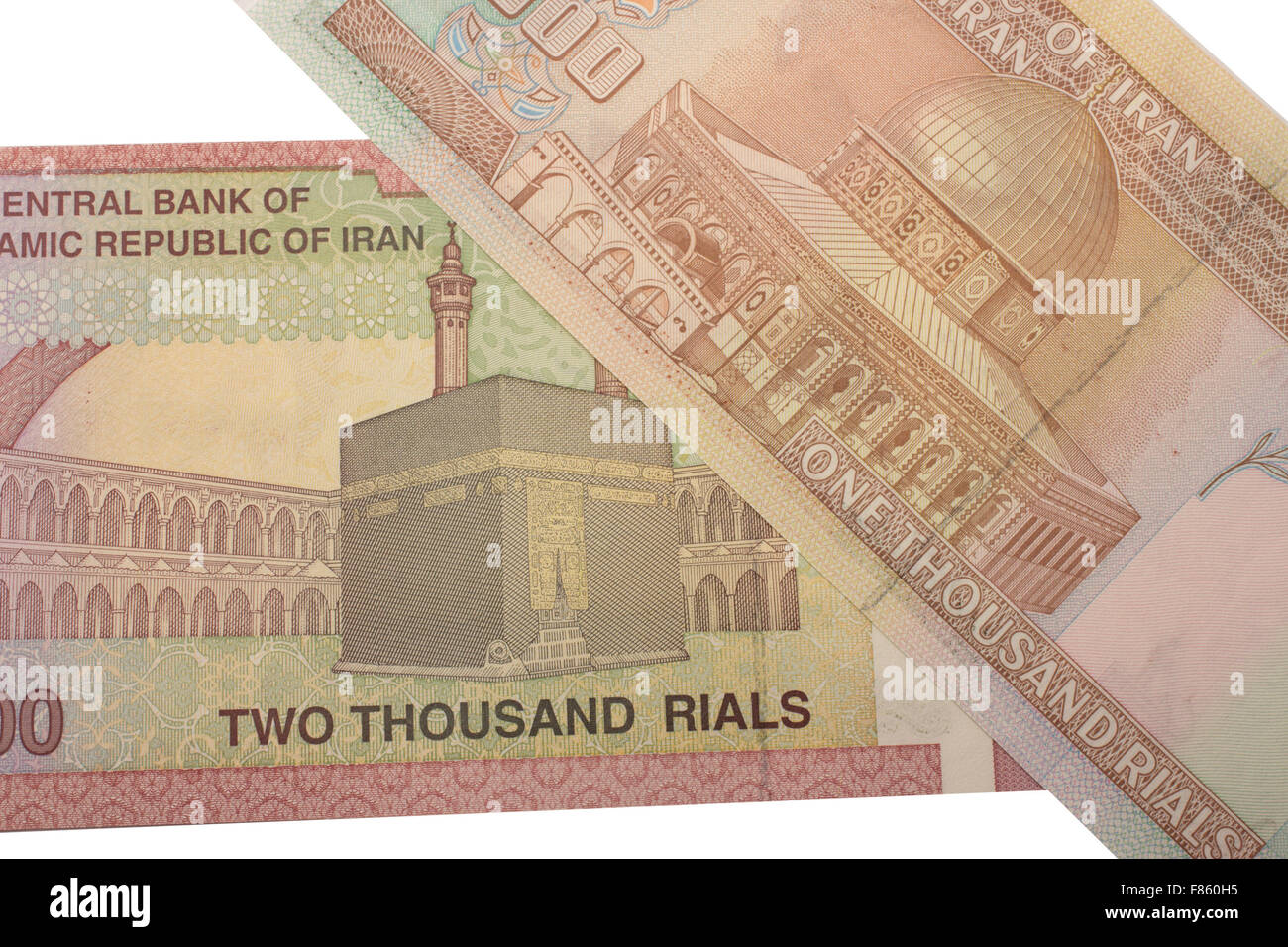 Set of Iranian rials banknotes. Rial is the national currency of Iran ...