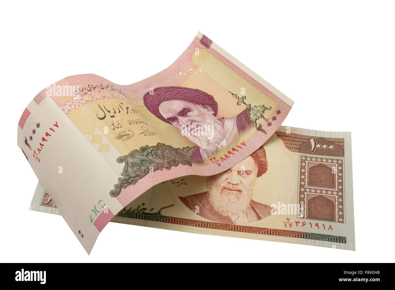 Set of Iranian rials banknotes. Rial is the national currency of Iran ...