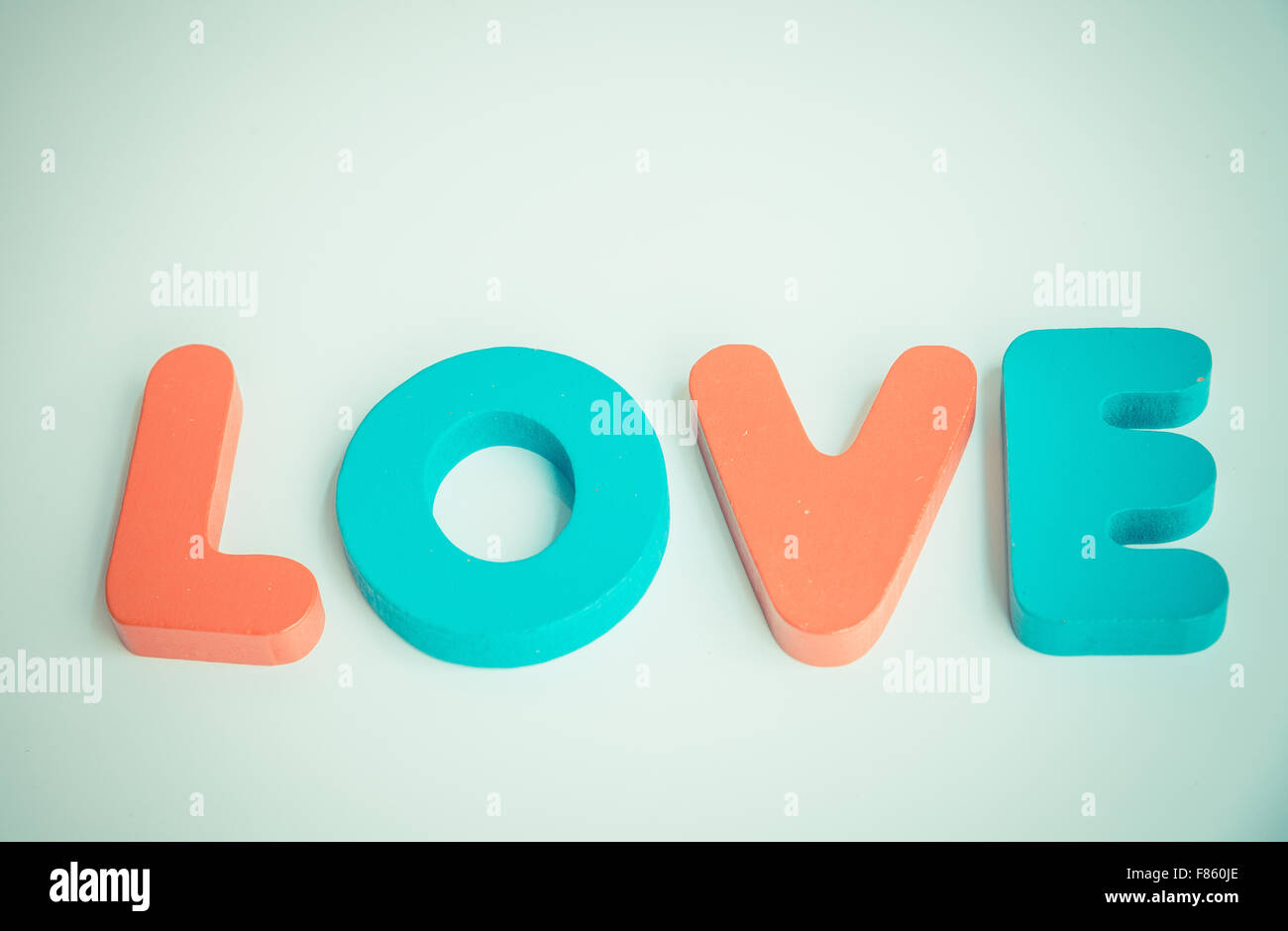 Wooden word LOVE on White background 4 Stock Photo - Alamy
