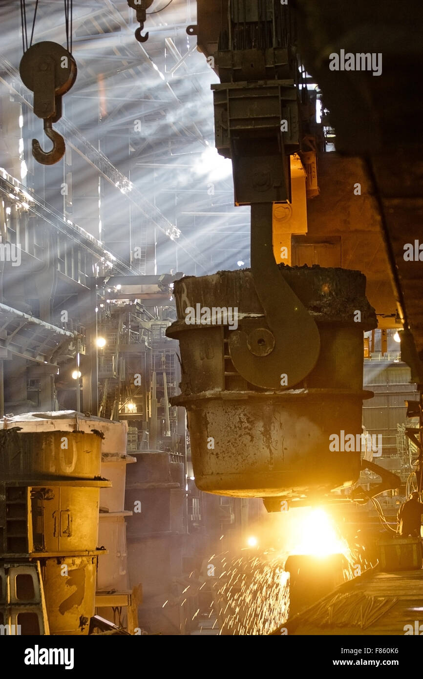 Process of manufacturing metal Stock Photo - Alamy