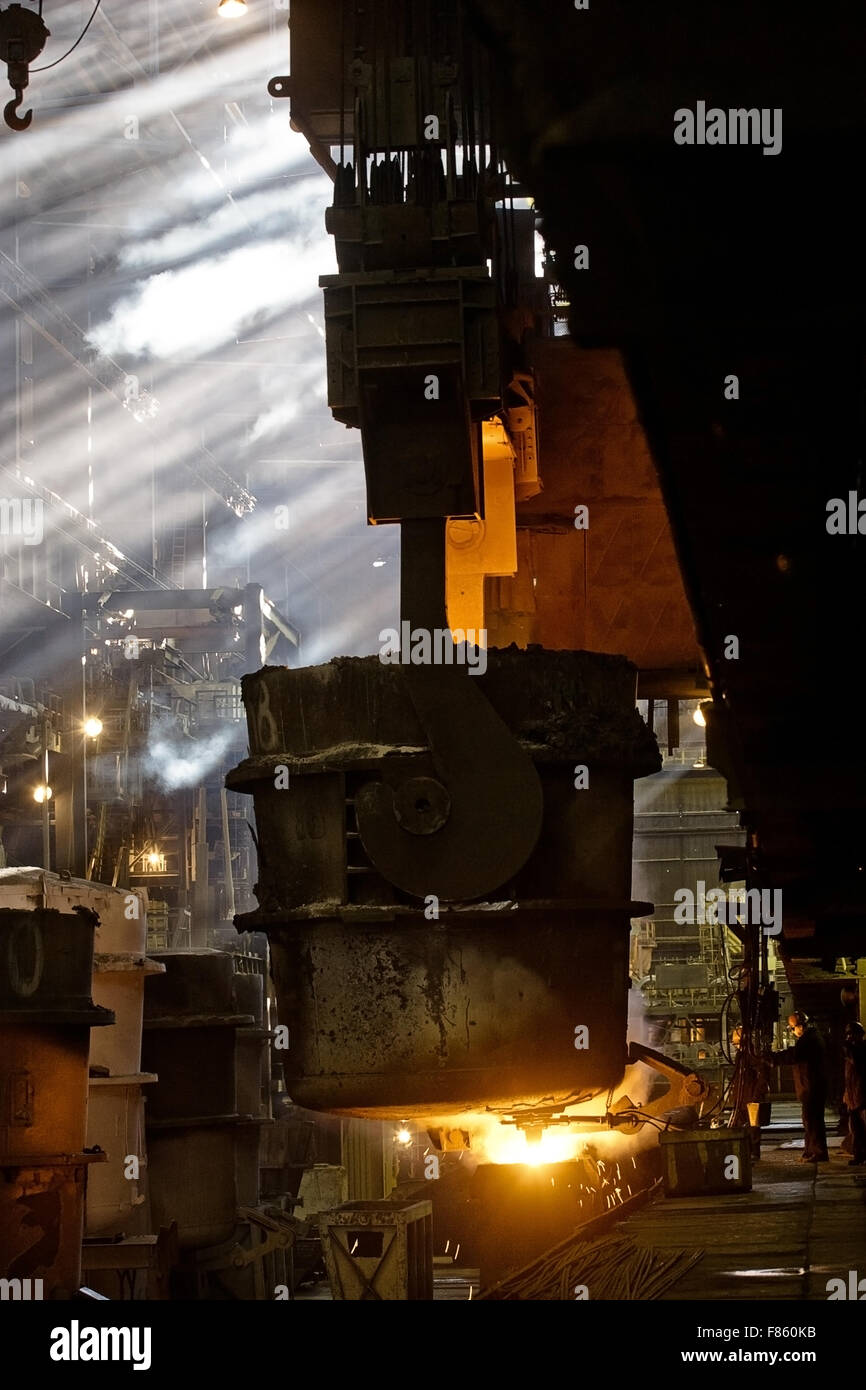 Process of manufacturing metal Stock Photo - Alamy