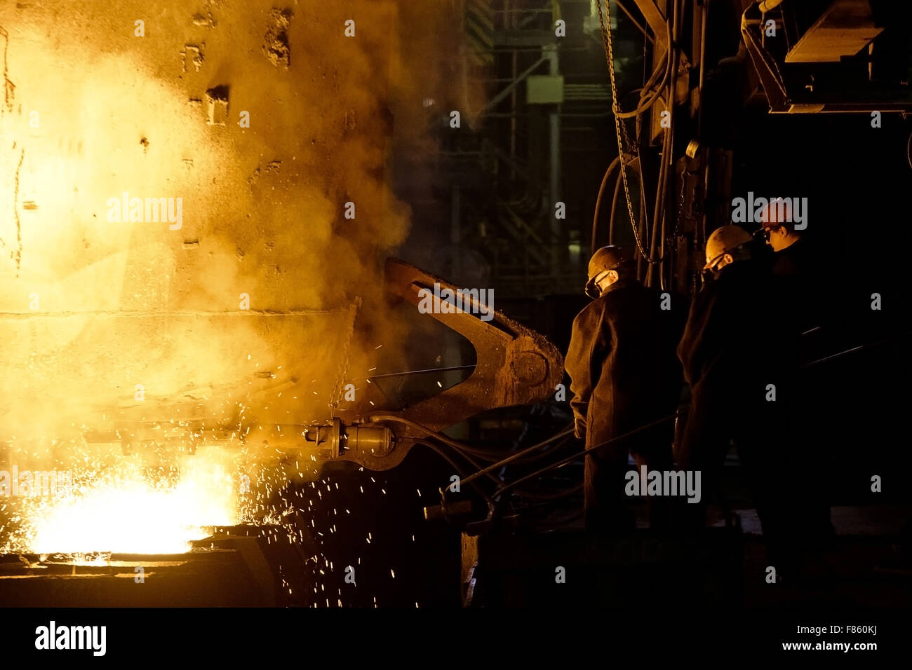 Process of manufacturing metal Stock Photo - Alamy