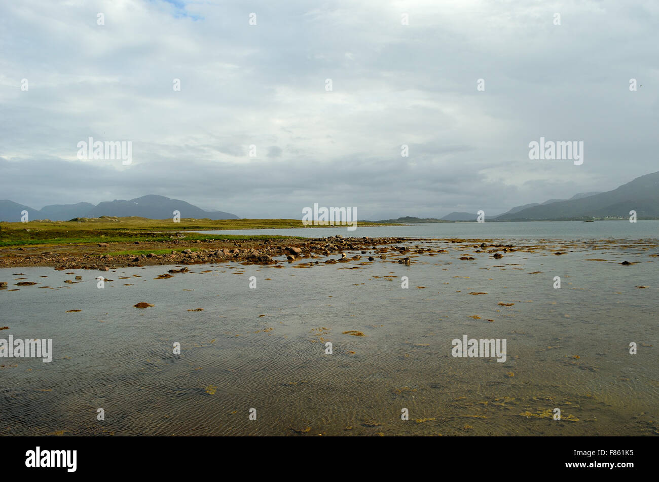 green field and majestic ocean landscape in summer Stock Photo - Alamy
