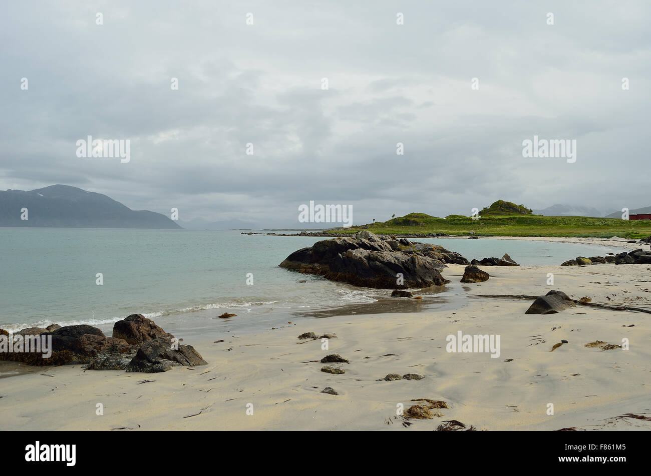 beautiful white beach in summertime Stock Photo - Alamy