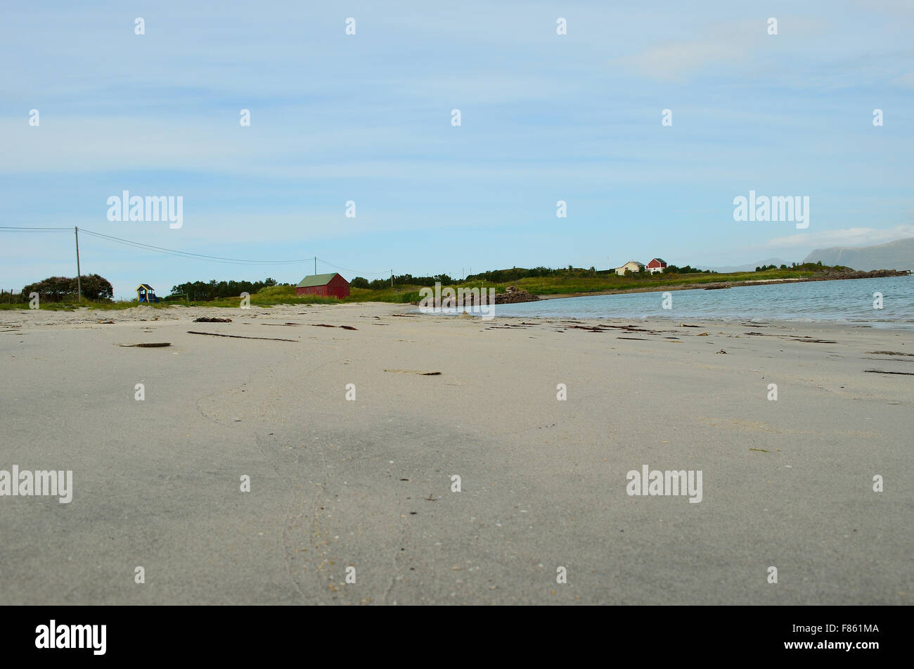 beautiful white beach in summertime Stock Photo - Alamy