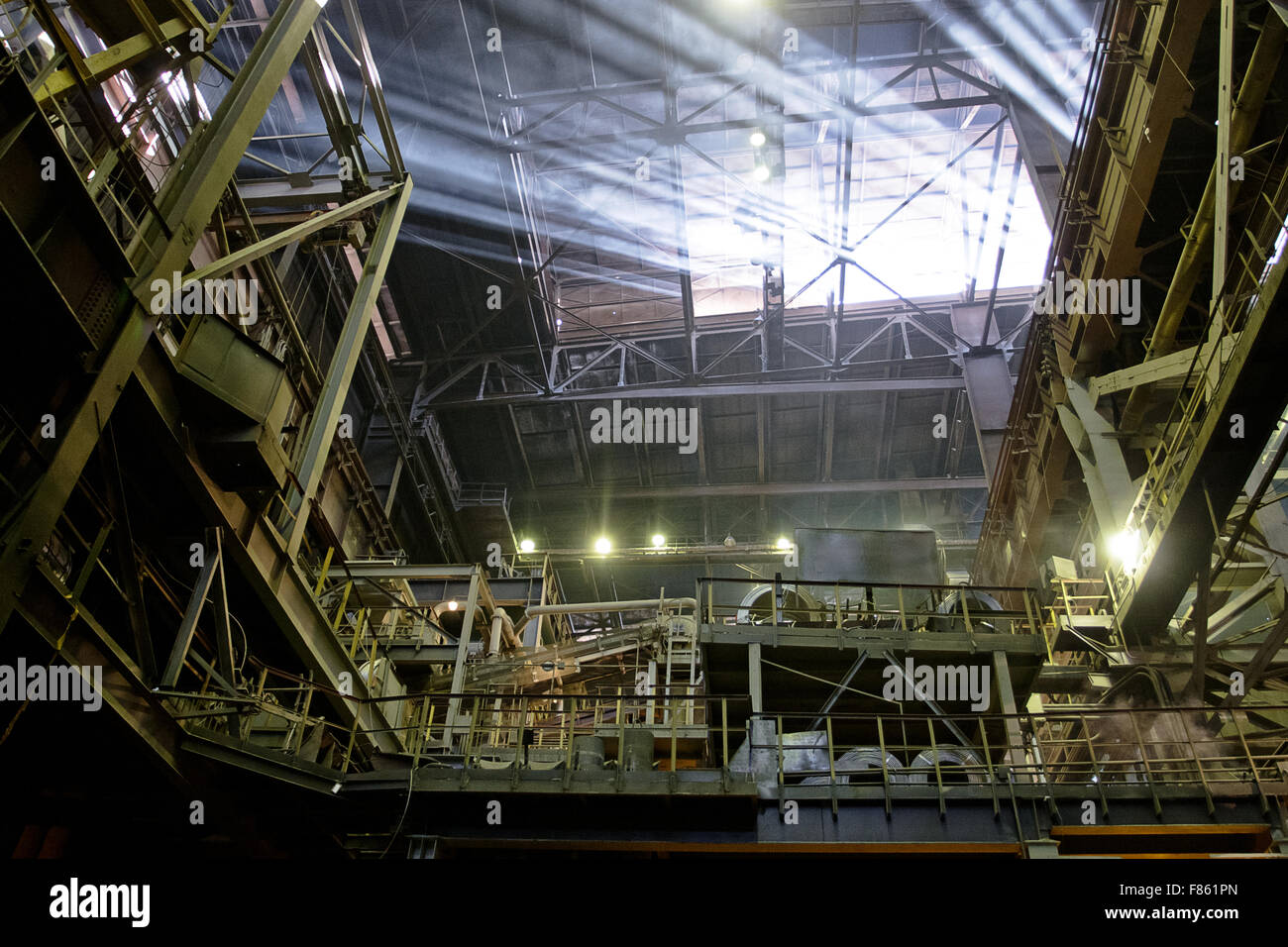 Structures inside workshop Stock Photo - Alamy