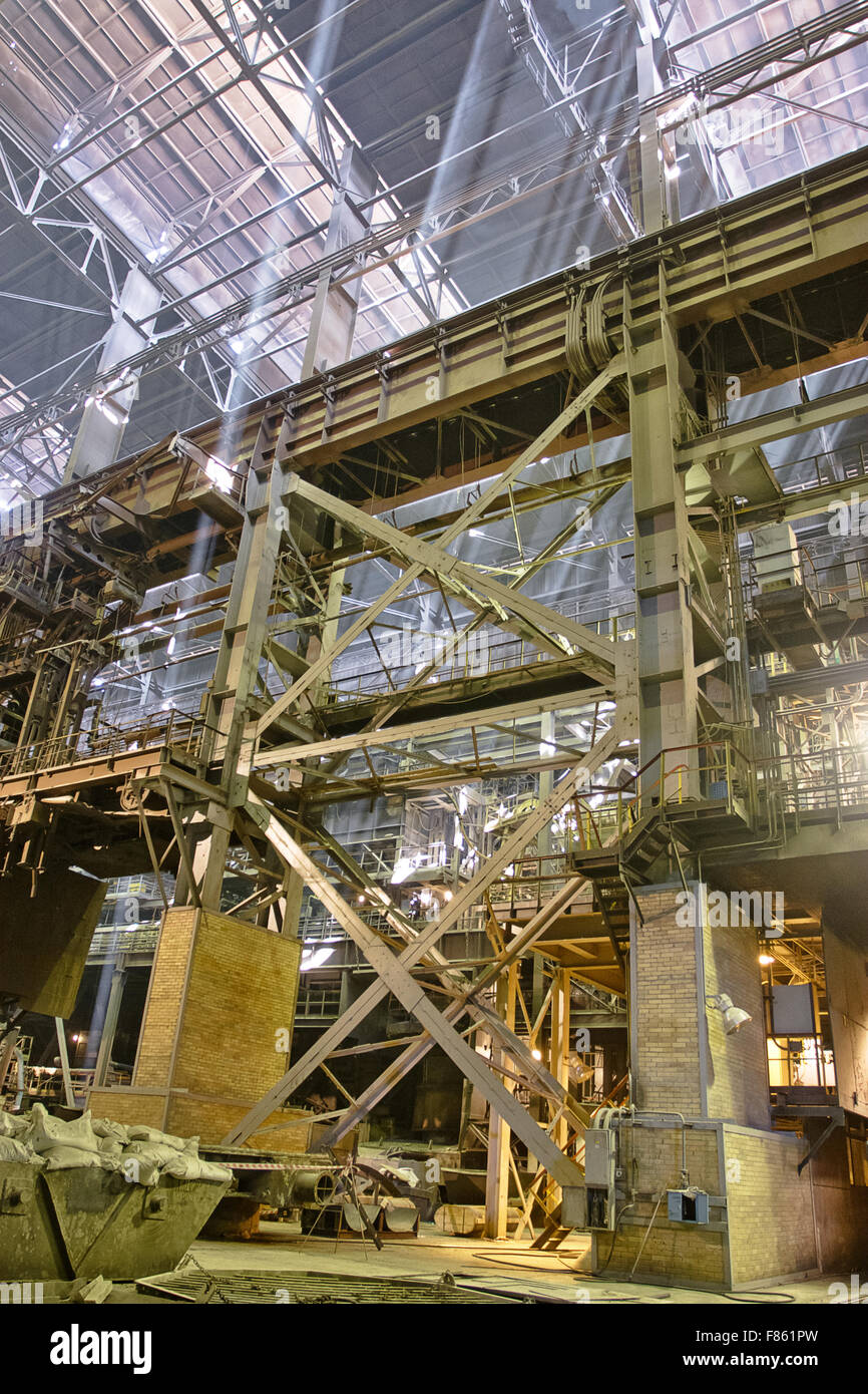 Structures inside workshop Stock Photo - Alamy