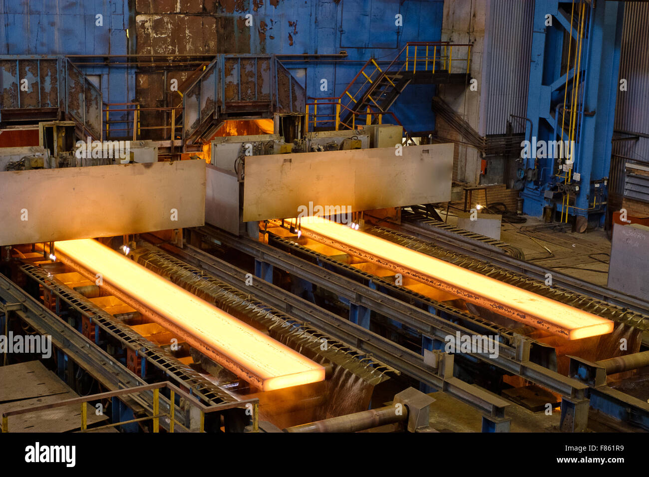 Production of rolled steel Stock Photo - Alamy