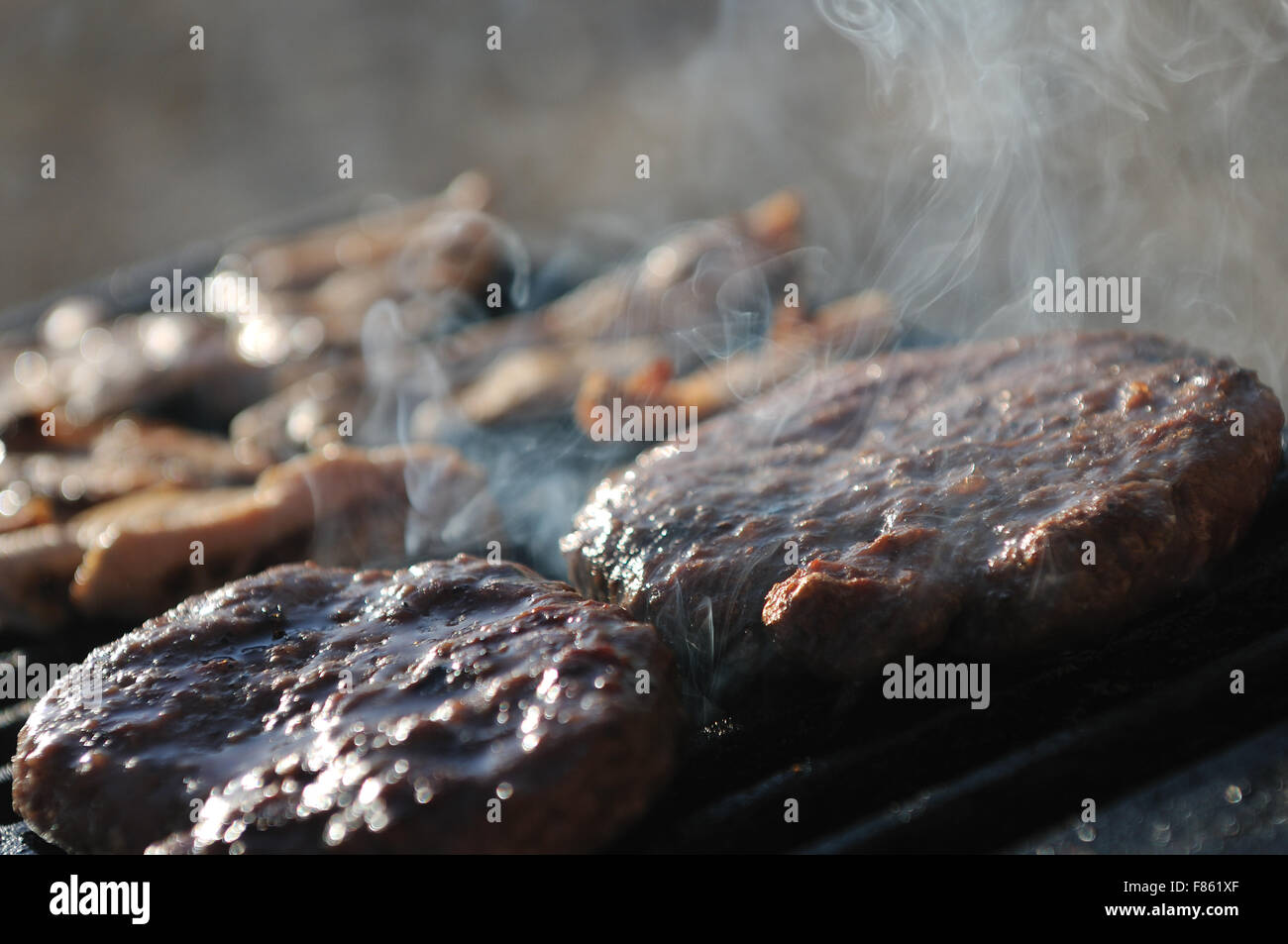 fresh food steak grill meat on fire outdoor Stock Photo - Alamy