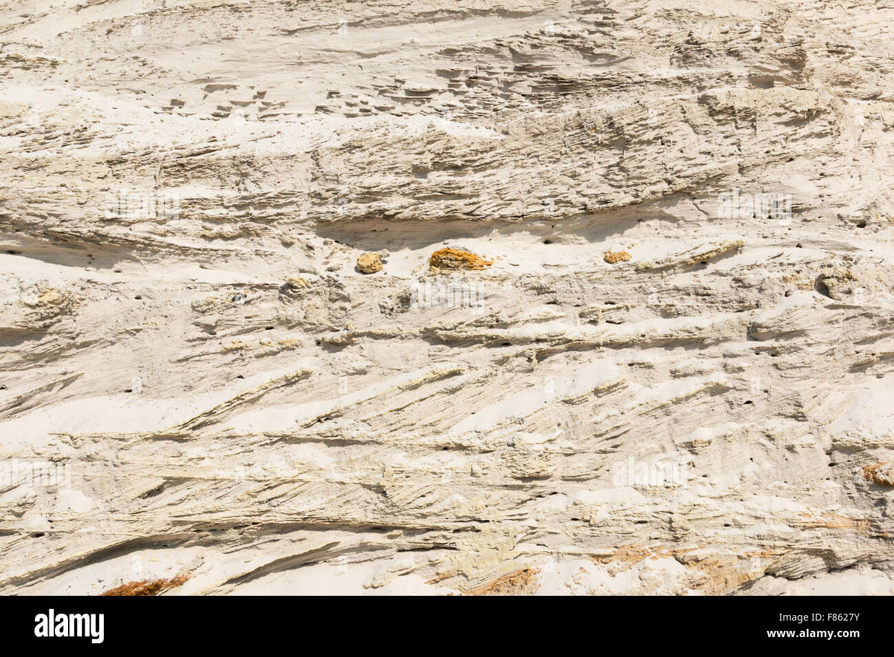 The texture of a wall of sand on the beach, can be used as background ...