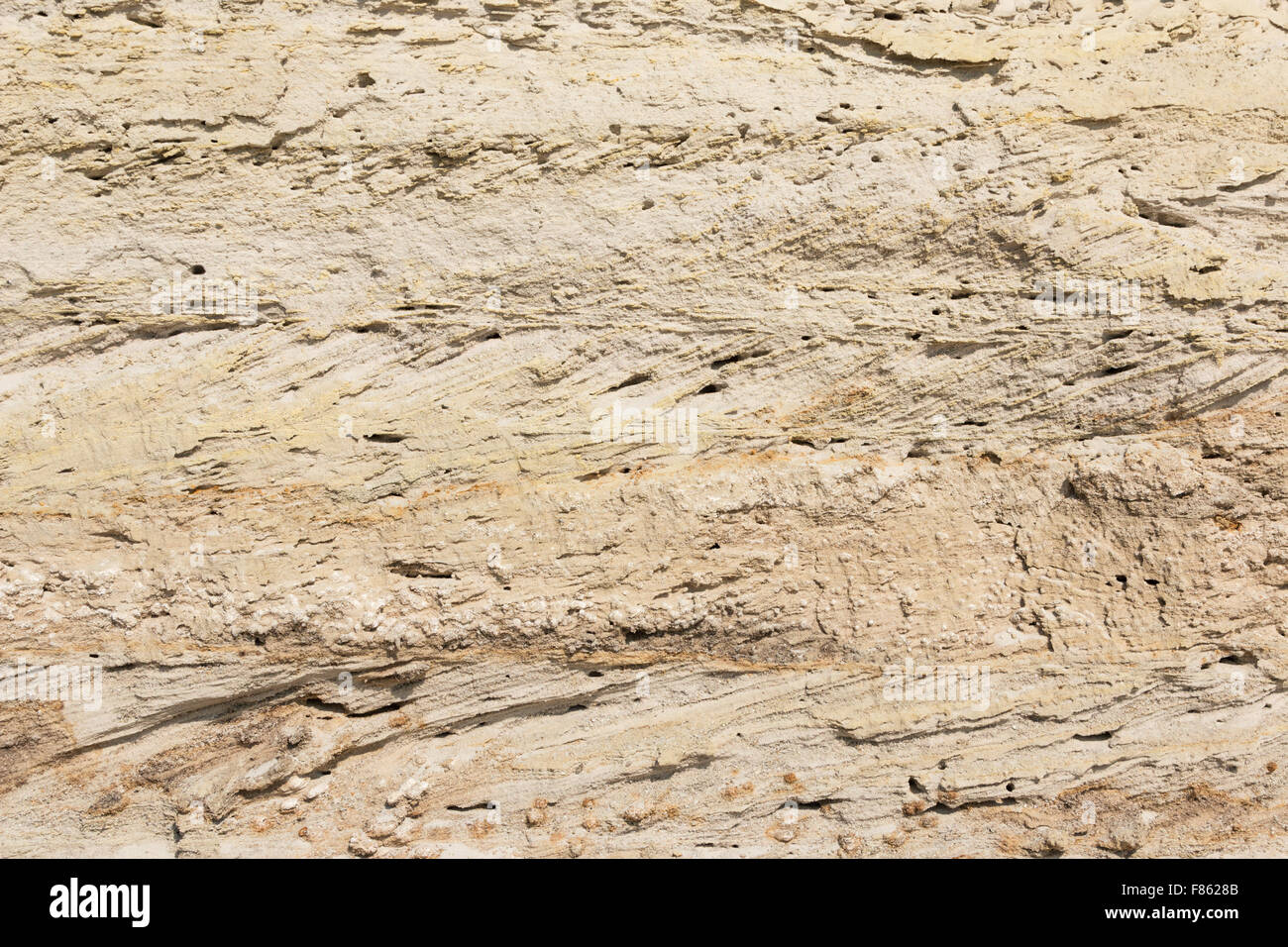 The texture of a wall of sand on the beach, can be used as background ...