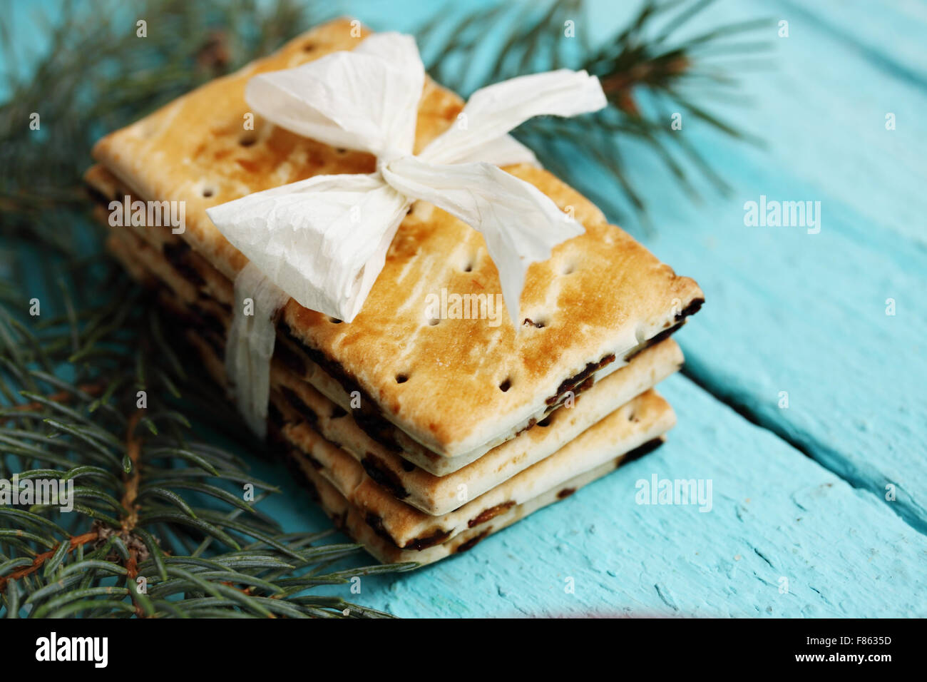 cookies with white bow Stock Photo - Alamy