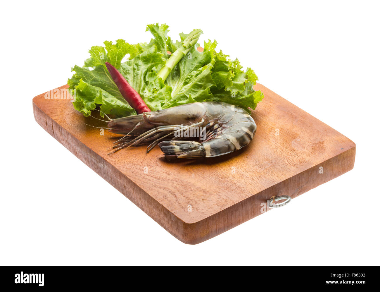 Raw Tiger prawn ready for cooking Stock Photo - Alamy