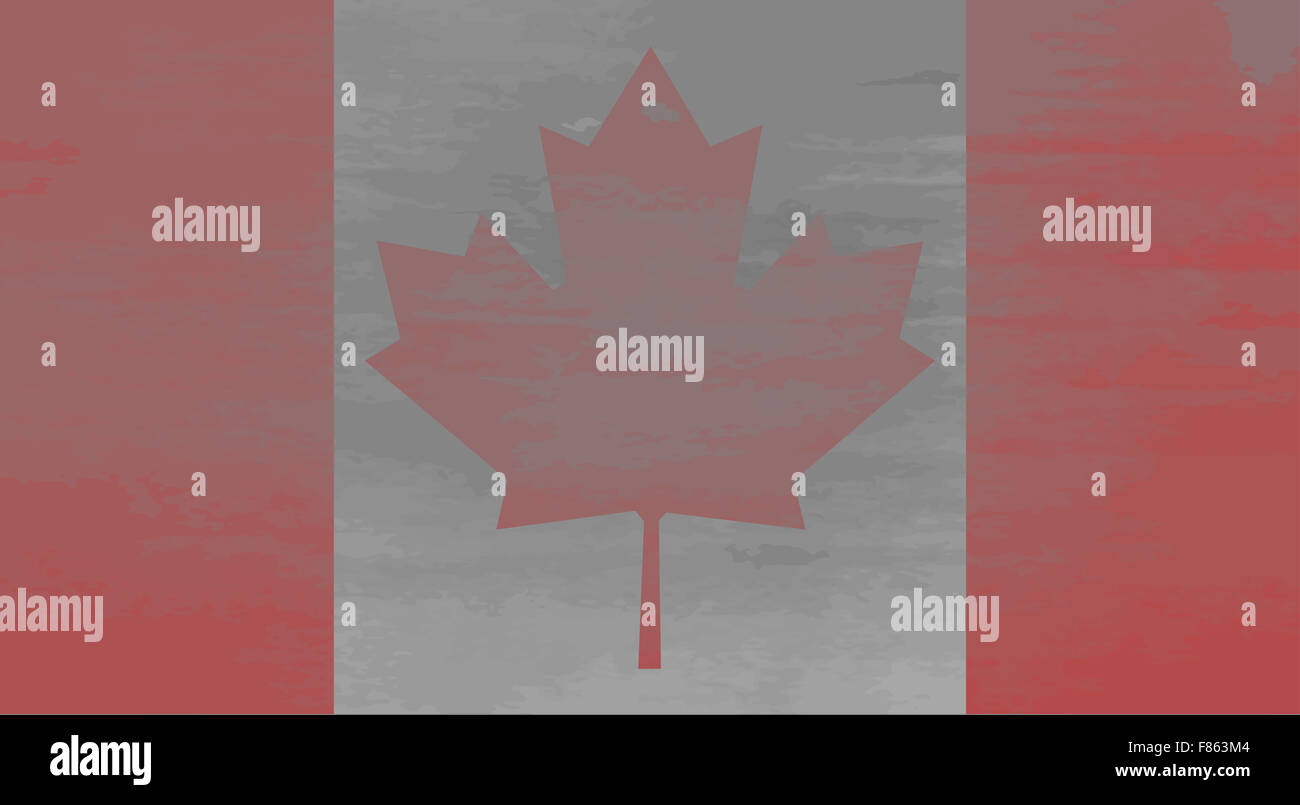 Shabby flag of Canada. National and weathered, country patriotic ...
