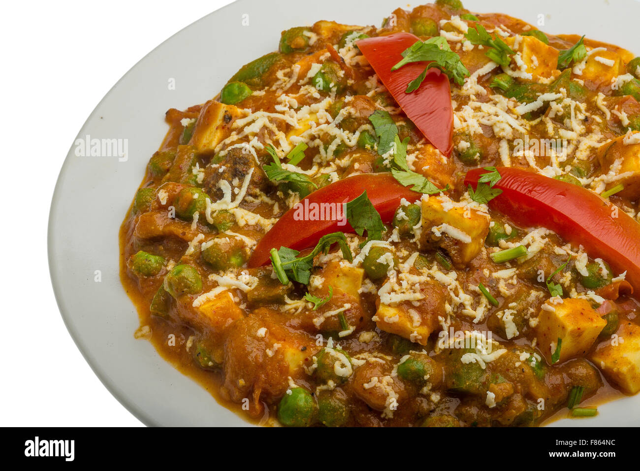 Mutter Paneer - Indian traditional food Stock Photo - Alamy