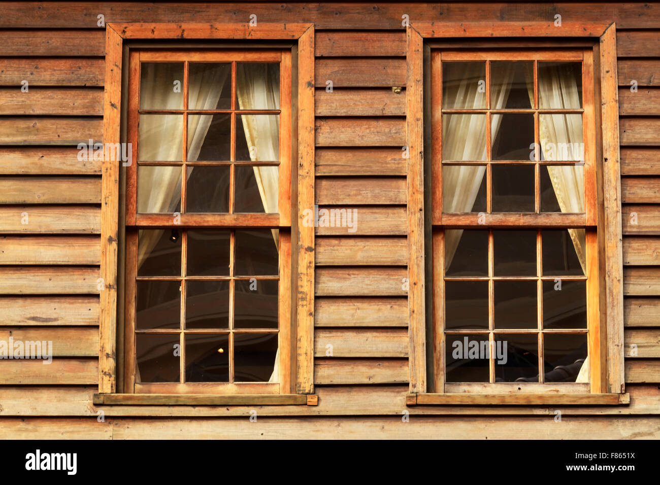 The old window of old wooden house Stock Photo - Alamy