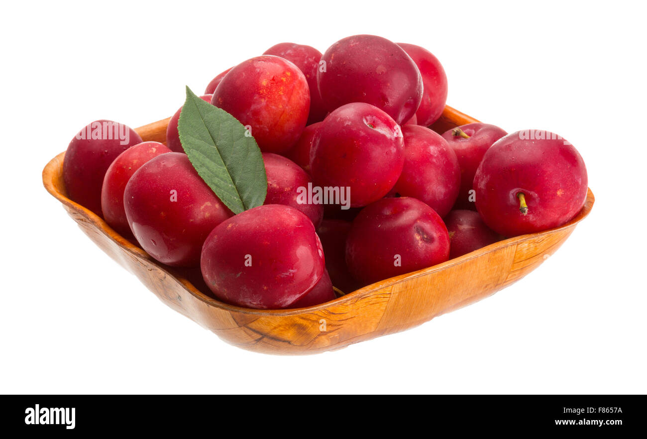 Damson plum isolated on white background Stock Photo - Alamy