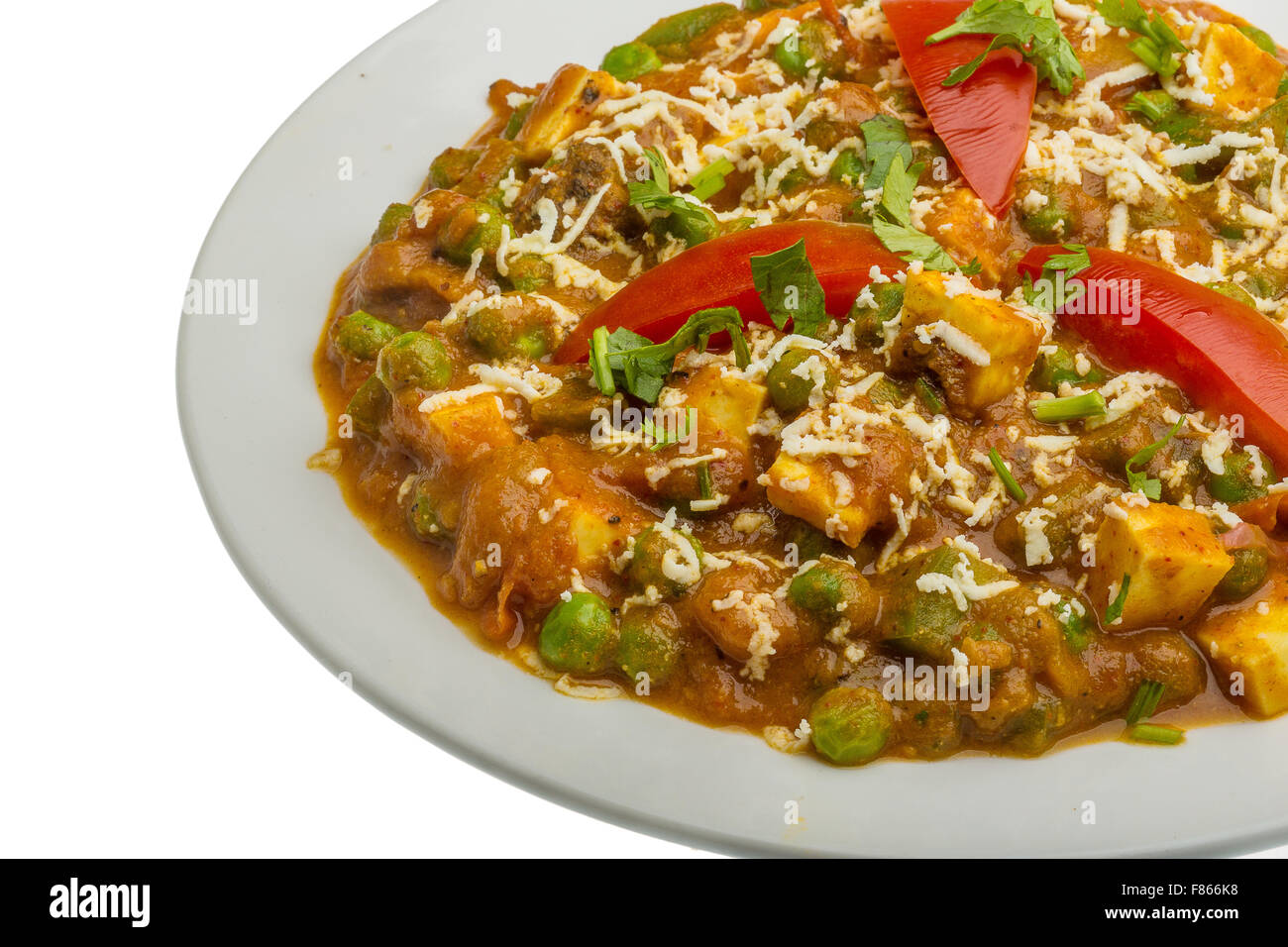 Mutter Paneer - Indian traditional food Stock Photo - Alamy
