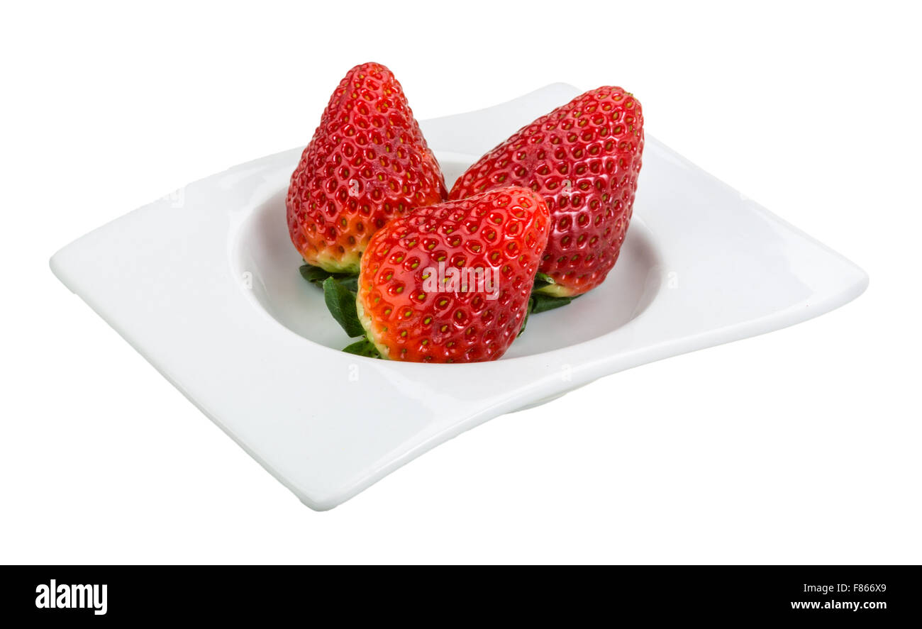 Fresh bright strawberry isolated on white Stock Photo - Alamy