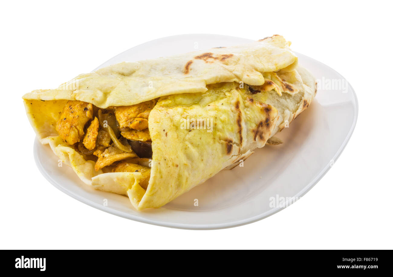Shawarma isolated on white background Stock Photo - Alamy