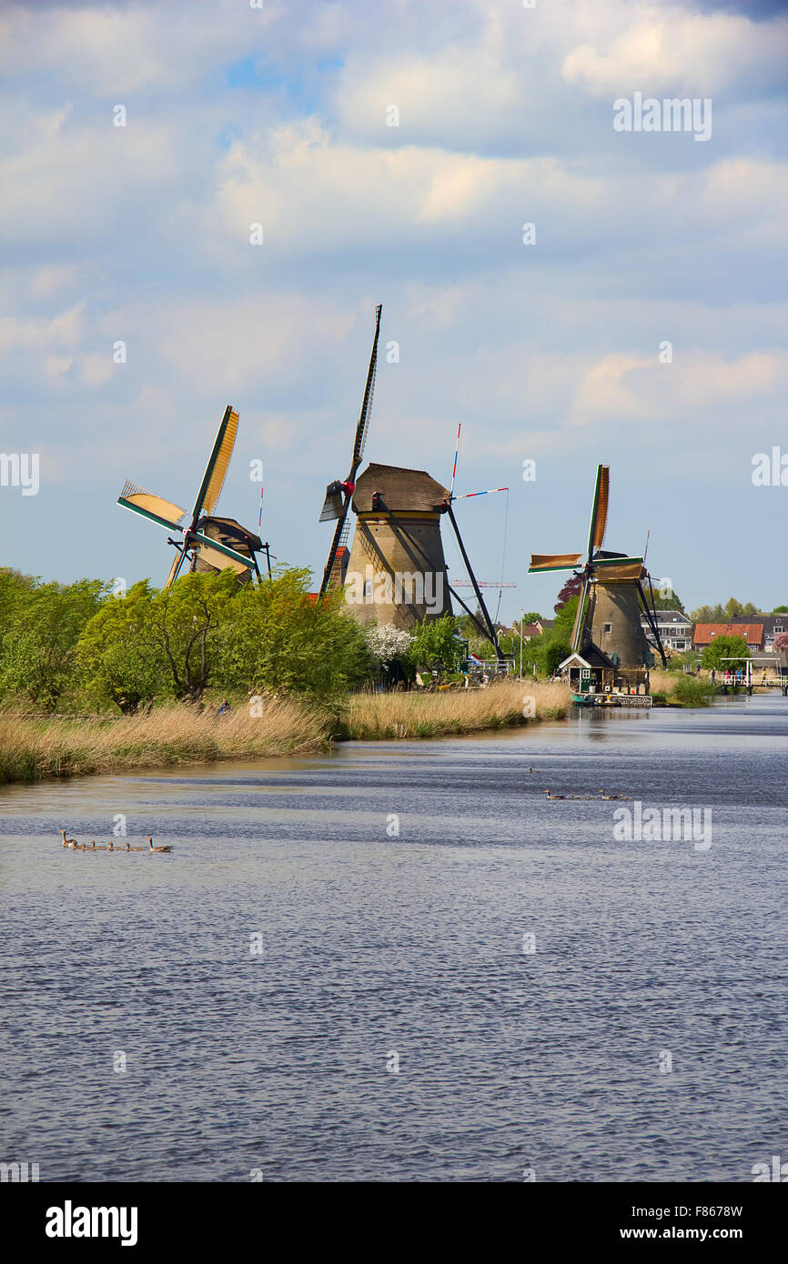Ancient windmills near Kinderdijk, Netherlands Stock Photo - Alamy