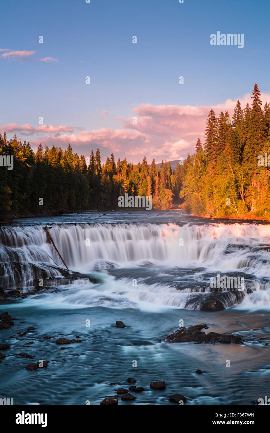 Waterfall, Dawson falls, Wells Gray Provincial Park, British Columbia ...