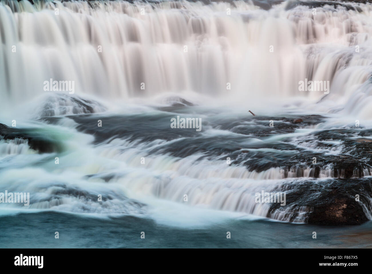 Waterfall, Dawson falls, Wells Gray Provincial Park, British Columbia ...