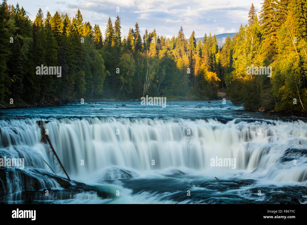 Waterfall, Dawson falls, Wells Gray Provincial Park, British Columbia ...