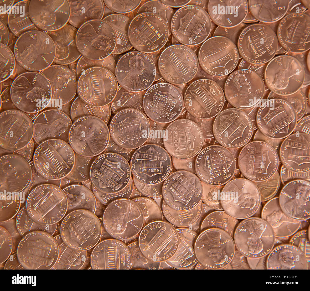 Huge pile of the US coins Stock Photo - Alamy