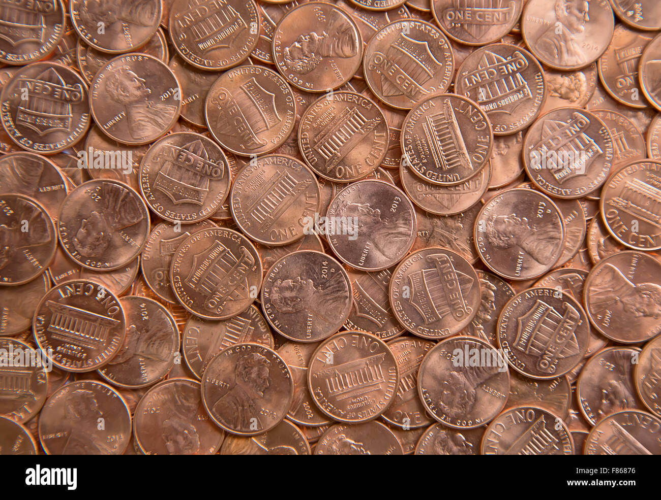 Huge pile of the US coins Stock Photo - Alamy