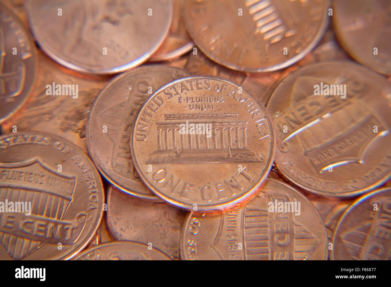 Close up of the US cent Stock Photo - Alamy