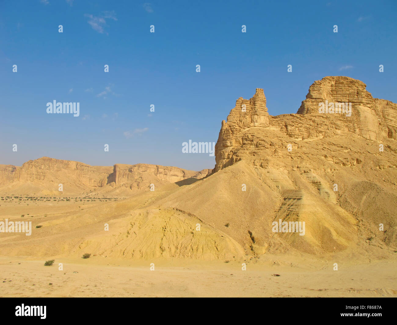 Clay rocks surrounding Riyadh city in Saudi Arabia Stock Photo - Alamy