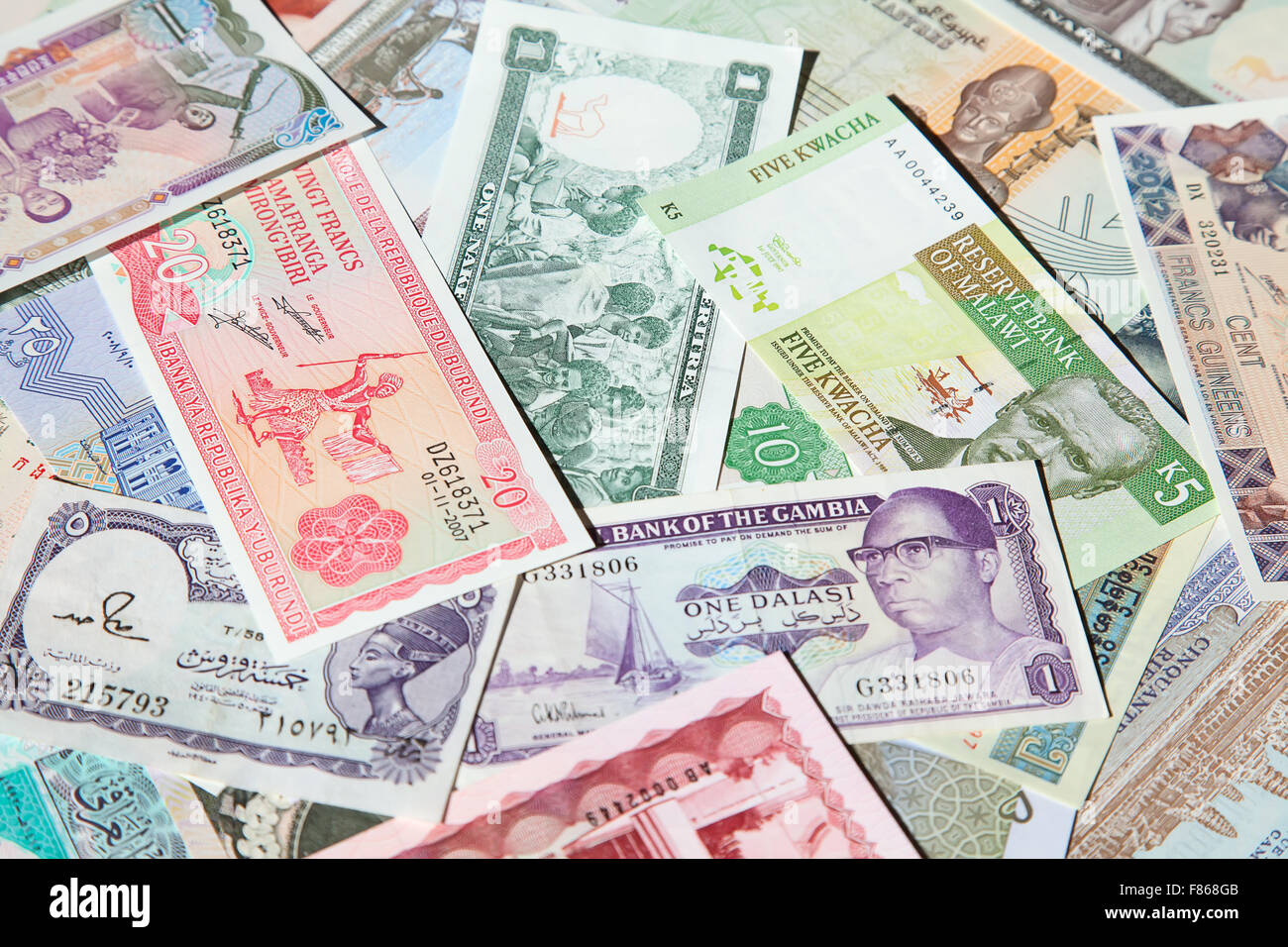 Variety of the African banknotes Stock Photo - Alamy