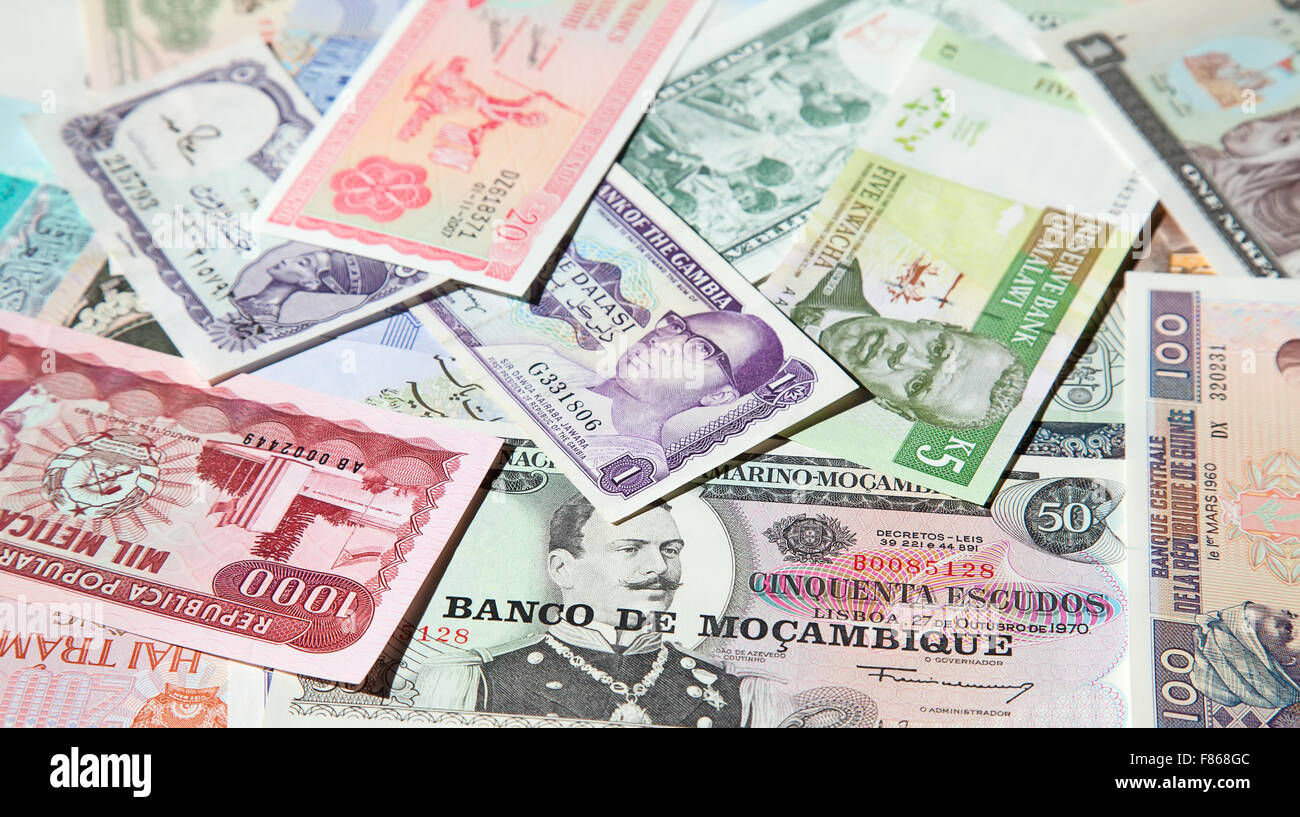 Variety of the African banknotes Stock Photo - Alamy