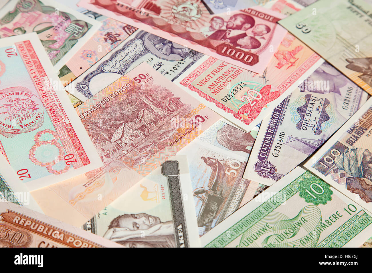 Variety of the African banknotes Stock Photo - Alamy