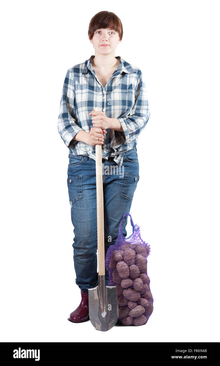 Female farmer harvested potatoes hi-res stock photography and images ...