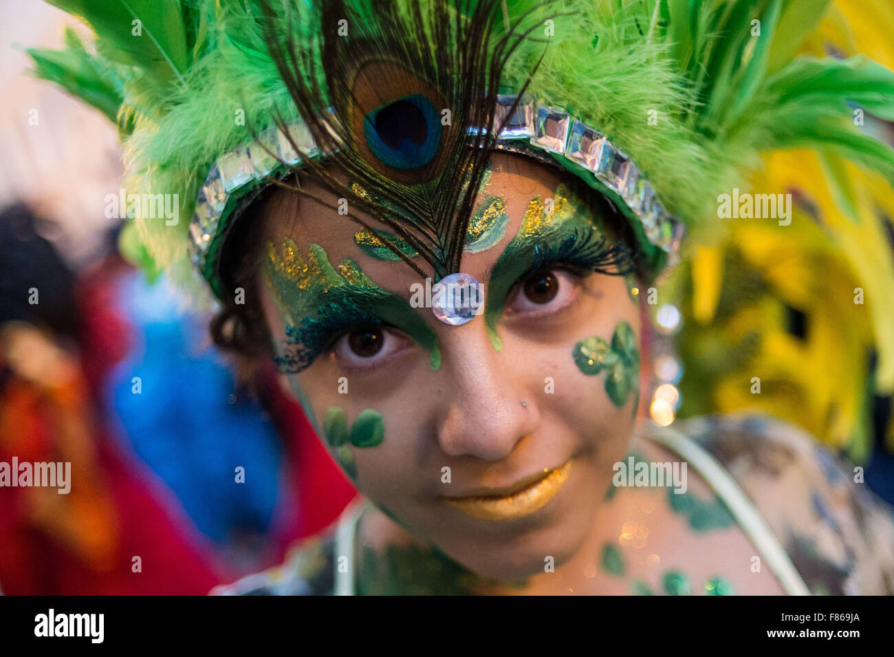 Macao, China. 6th Dec, 2015. An actor performs during a carnival parade ...