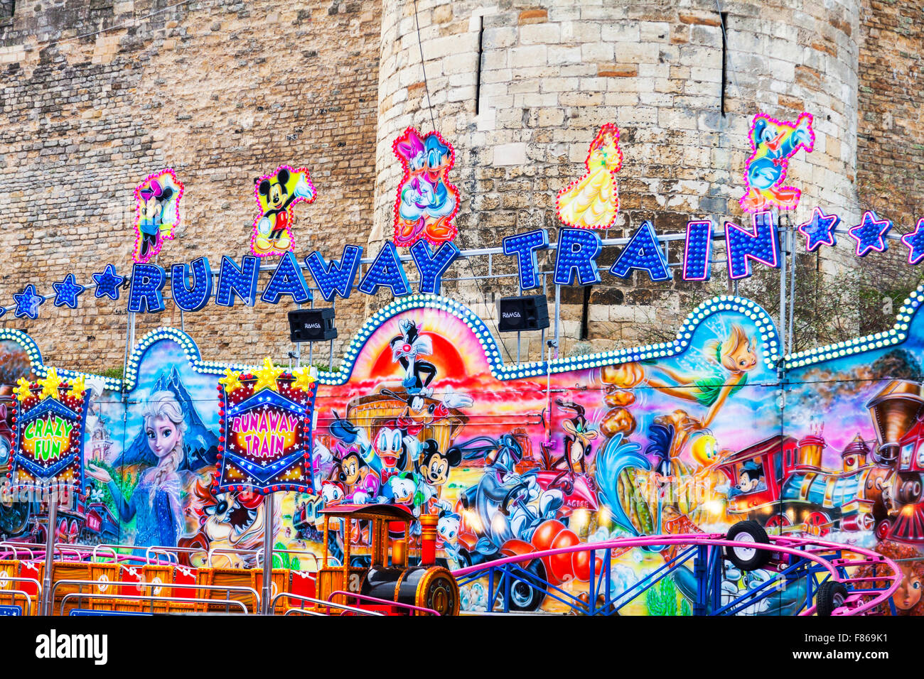 Runaway train fair ride fairground funfair fun children's child's rides ...