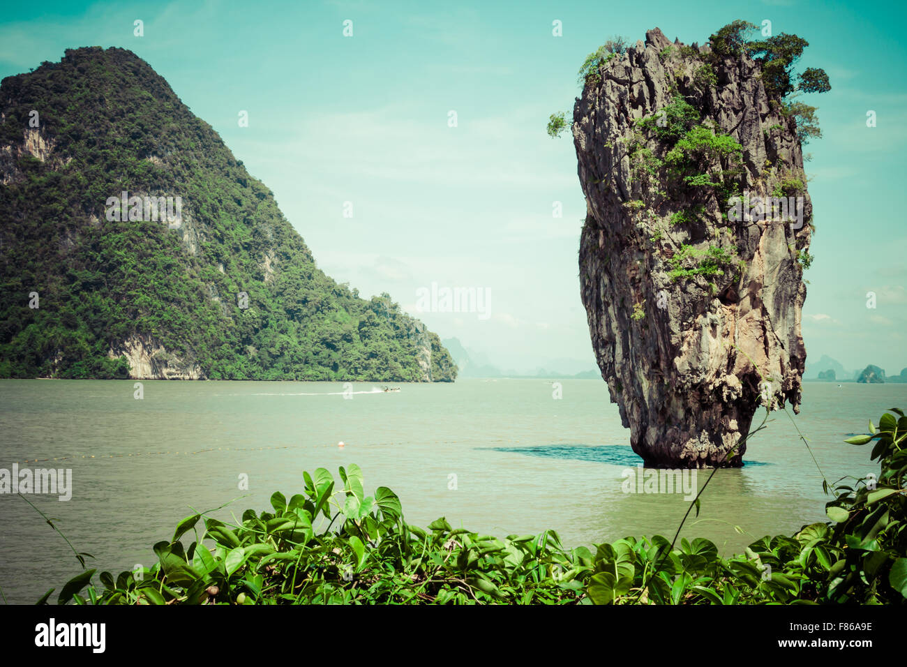 Island in Thailand Phuket. James Bond island geology rock formation ...