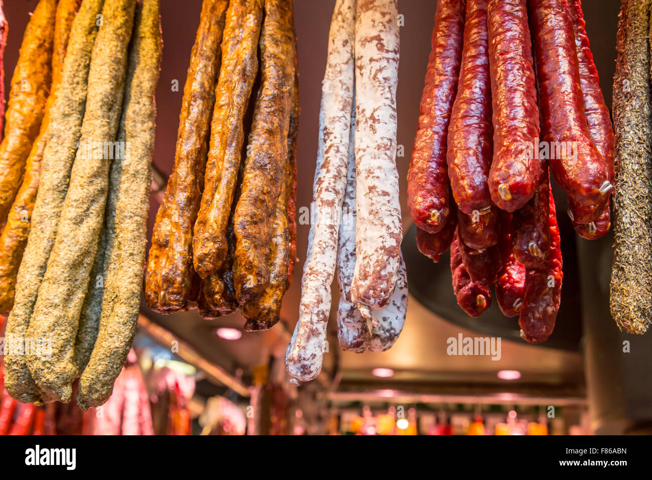 Fuet market in barcelona hi-res stock photography and images - Alamy