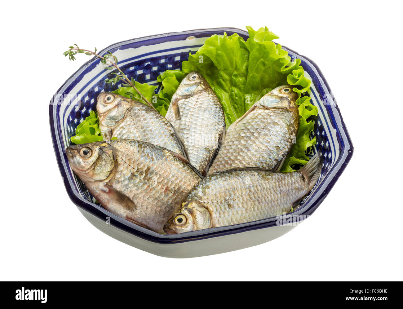 Raw Crucian fish - ready for cooking Stock Photo - Alamy