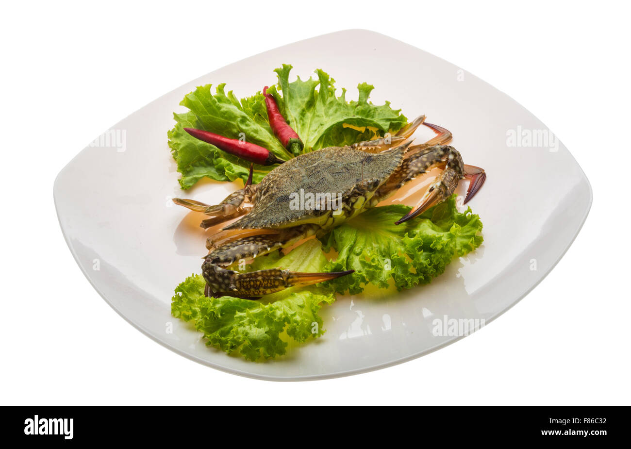 Raw crab ready for cooking isolated Stock Photo - Alamy