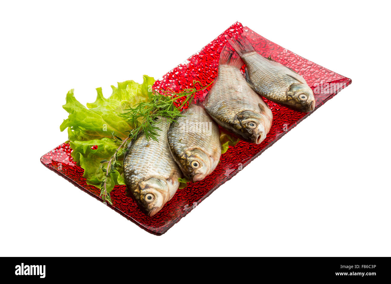 Raw Crucian fish - ready for cooking Stock Photo - Alamy
