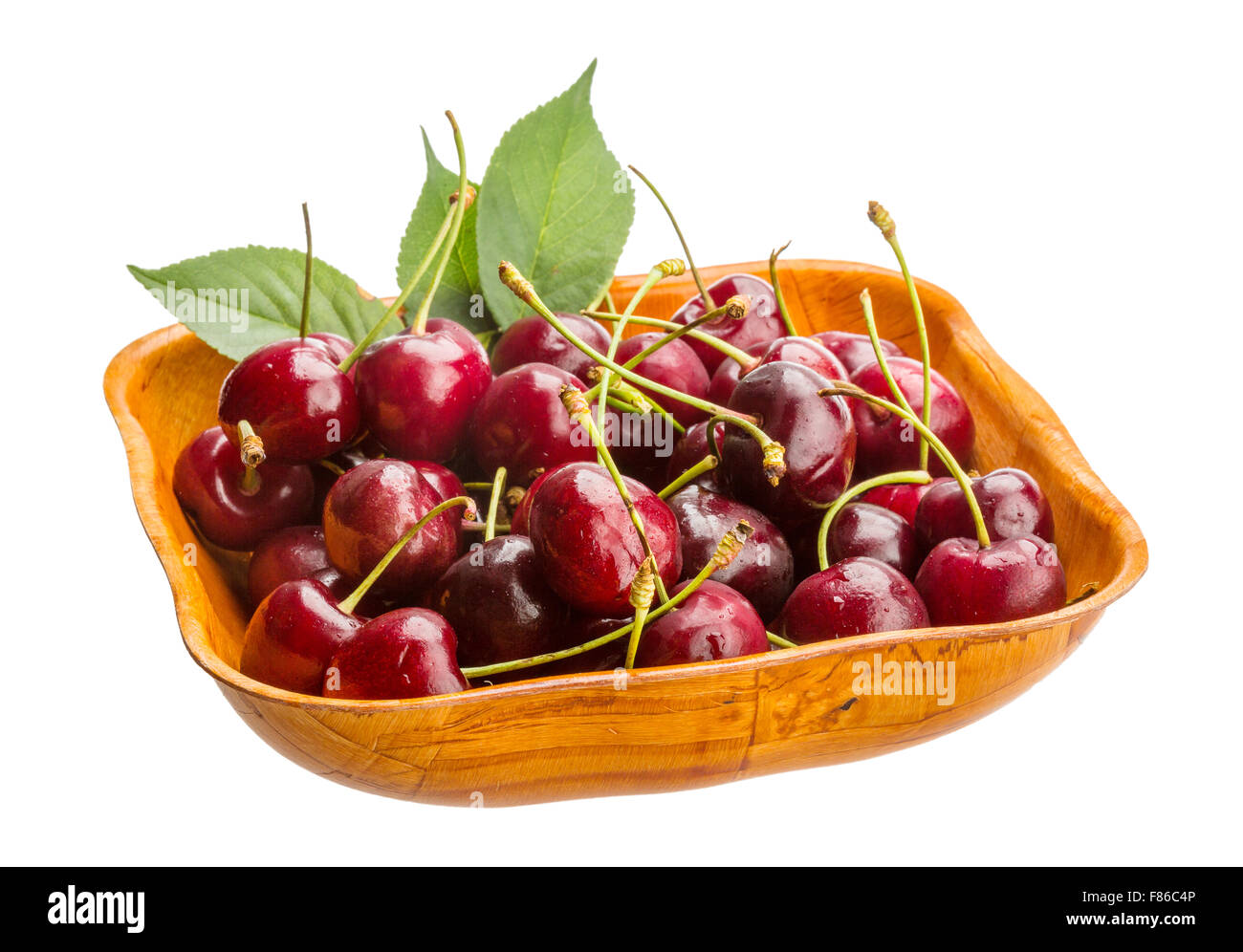 Gean - sweet cherry berries isolated on white Stock Photo - Alamy