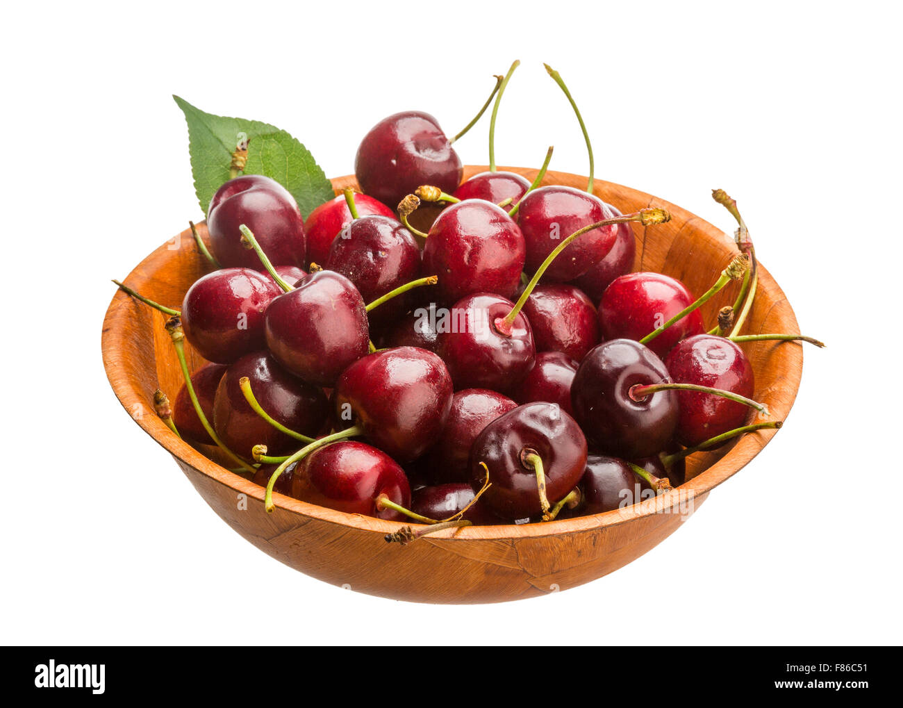 Gean - sweet cherry berries isolated on white Stock Photo - Alamy