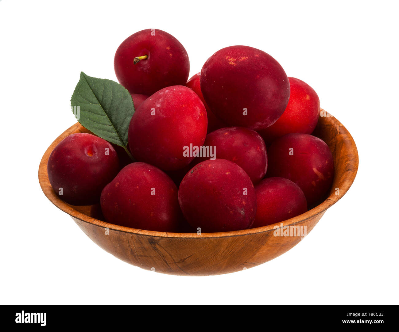 Damson plum isolated on white background Stock Photo - Alamy