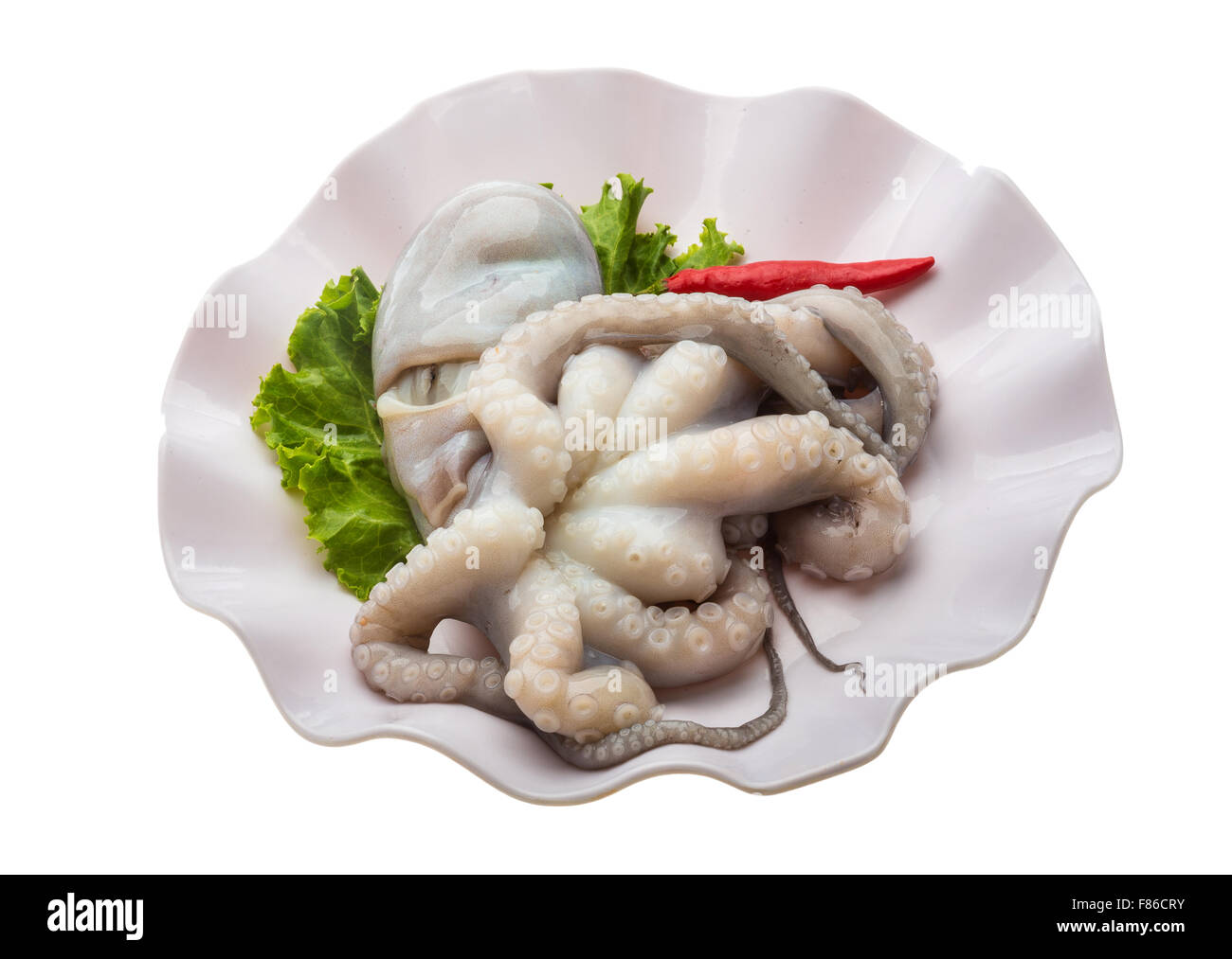 Raw octopus ready for cooking Stock Photo - Alamy