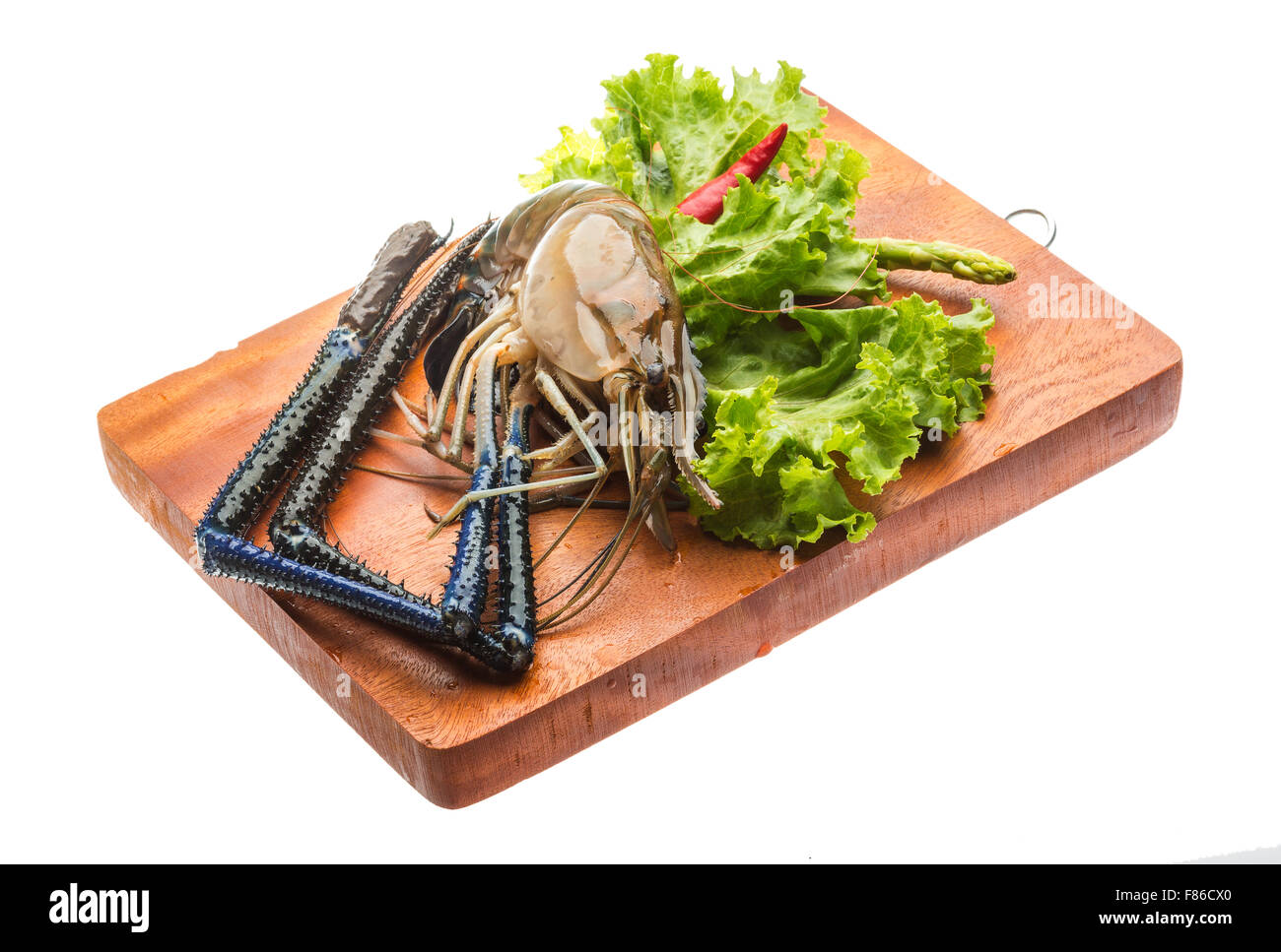 Big Freshwater prawn ready for cooking Stock Photo - Alamy